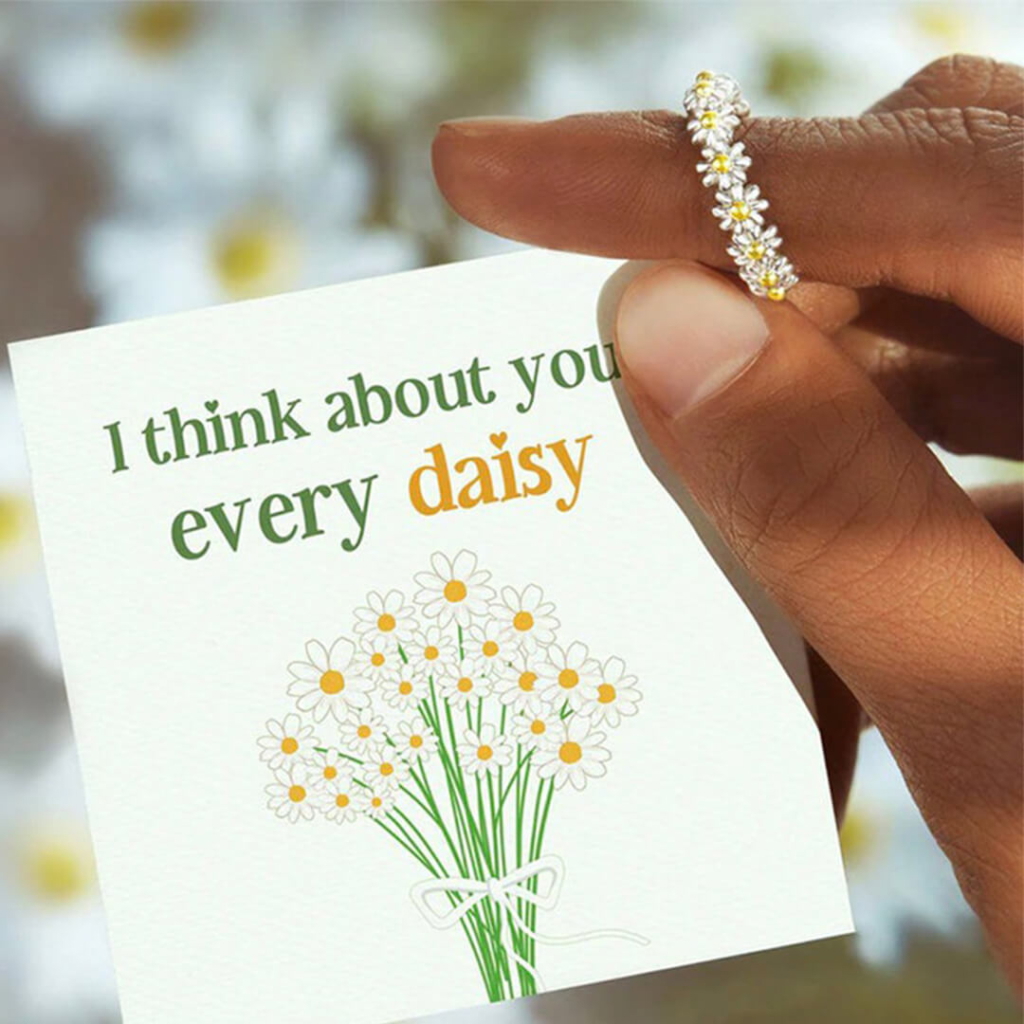Toperth Tiny Daisy Adjustable Ring – Toperth