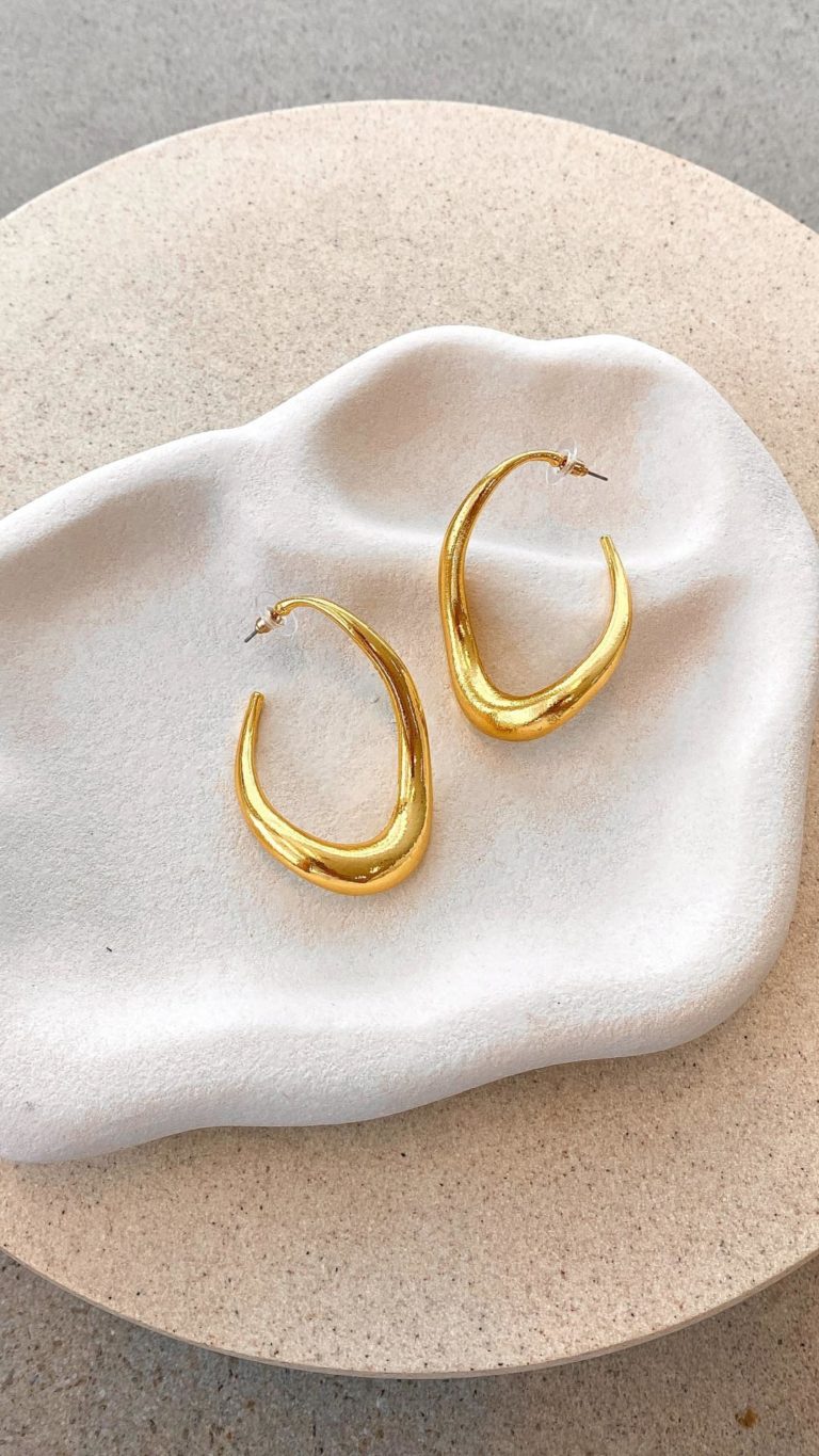 Toperth Golden Gleam Hoop Earrings – Toperth