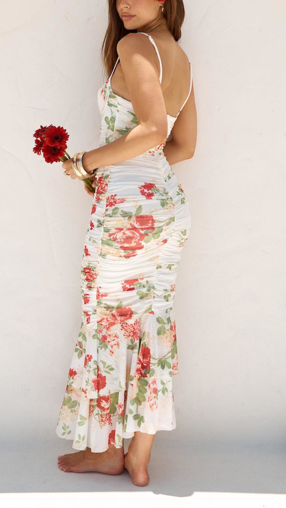 Toperth Floral Mesh Bodycon Maxi Dress – Toperth