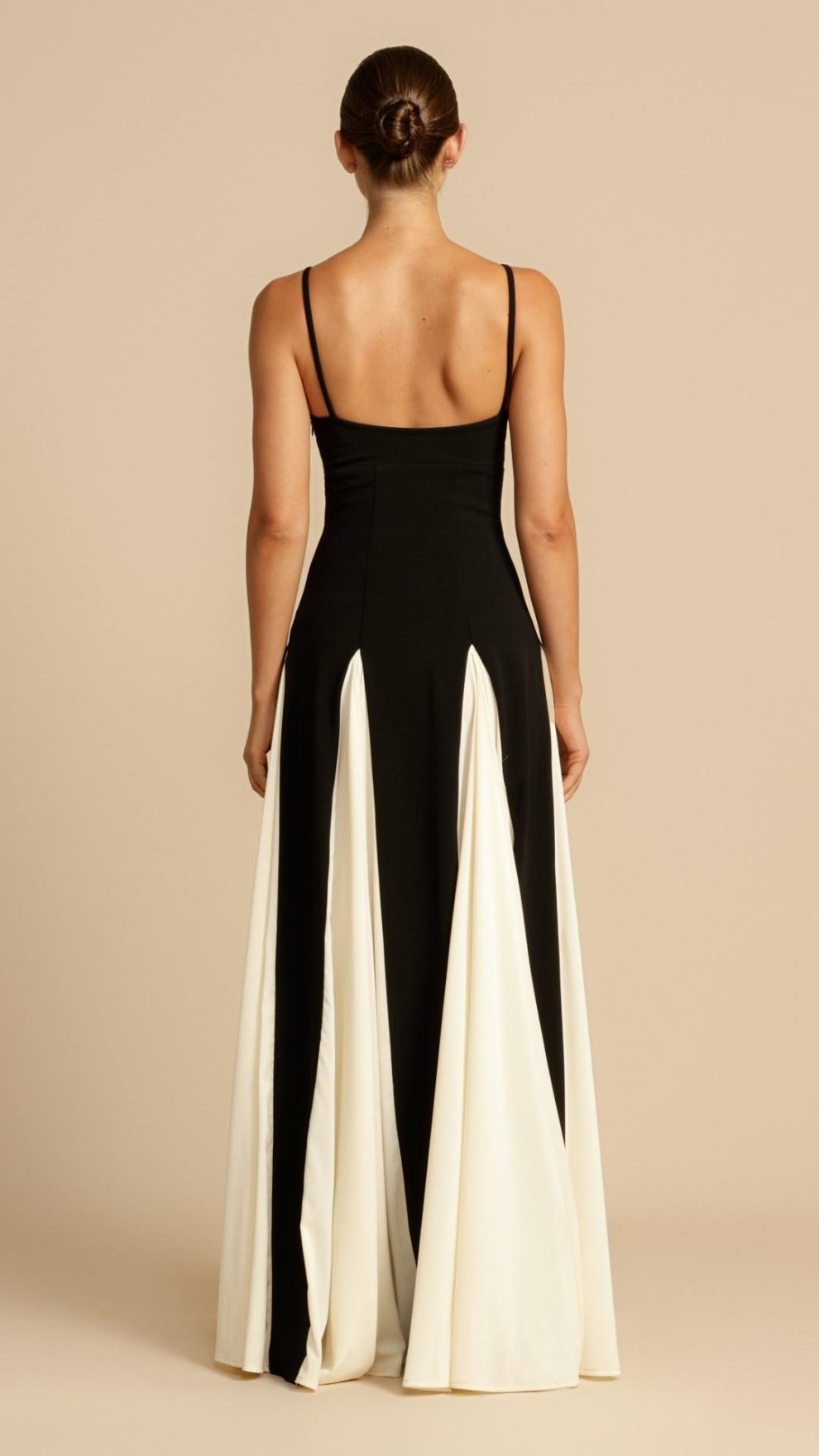 Toperth Black And White Panel Maxi Dress – Toperth